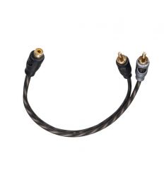 1 RCA male to 2 RCA female adapter cable CI-1RCAF2RCAM